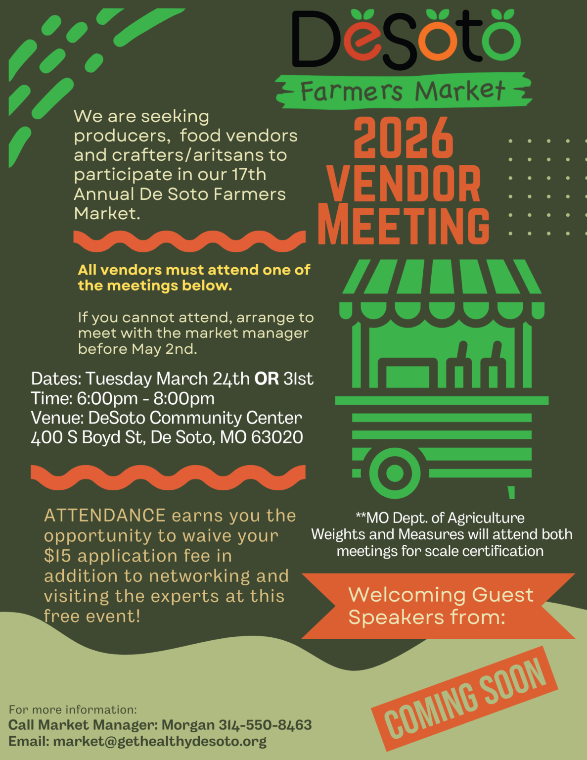 2024 De Soto Farmers Market Vendor Meeting